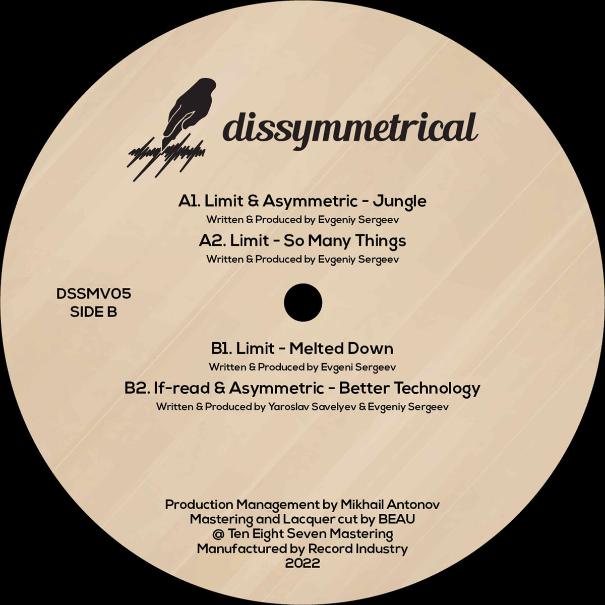 LIMIT, ASYMMETRIC & IF-READ 'DISSYMMETRICAL #5' 12" – Planet Wax